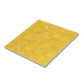 Yellow textured effect ceramic tile | Zazzle