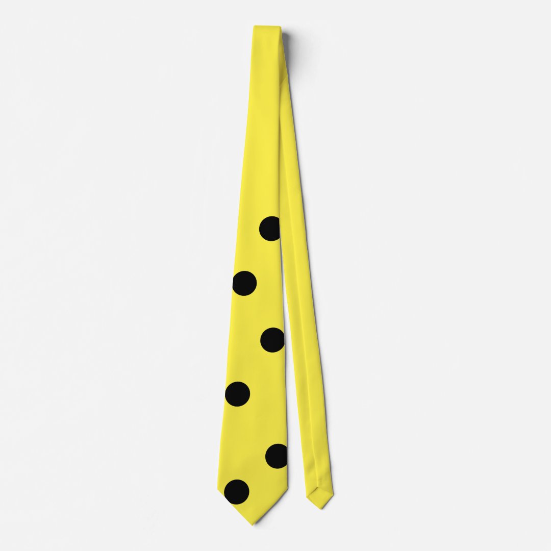 Yellow Tie With Black Dots Man With Hat Costume Zazzle