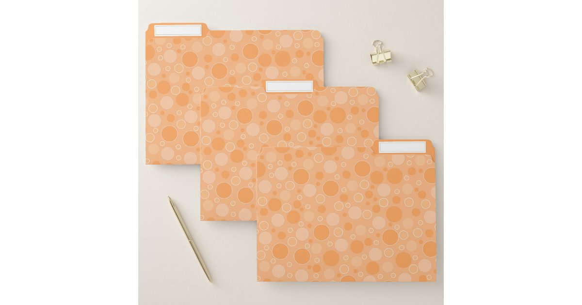 yellow toned polka dots in retro sixties style file folder | Zazzle