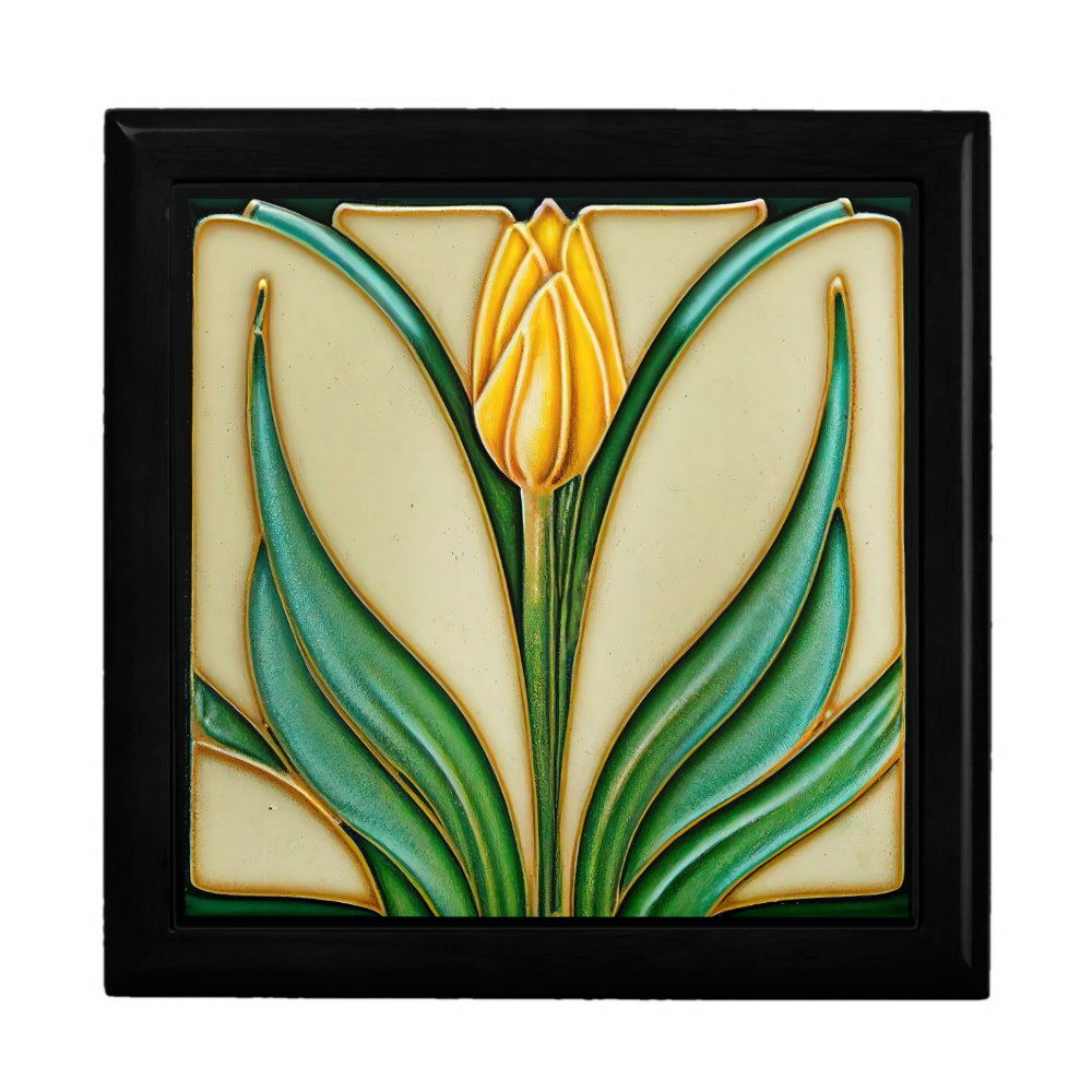 Yellow Tulip Wooden Jewelry Keepsake Box sold by Tiffie Riage | SKU ...