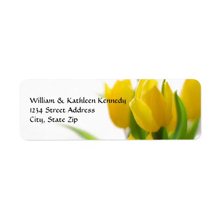 Yellow Tulip - Return Address Label | Zazzle