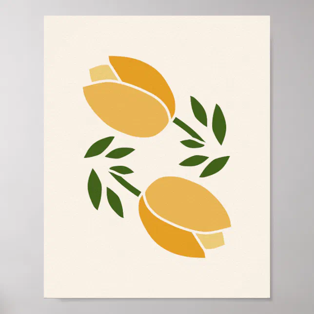 Yellow Tulips Poster | Zazzle
