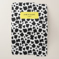Yellow Turquoise Pink Black Cow Patterns File Folder | Zazzle