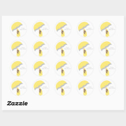 Yellow Umbrella Stickers | Zazzle