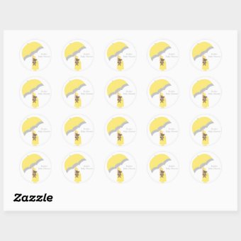 Yellow Umbrella Stickers | Zazzle