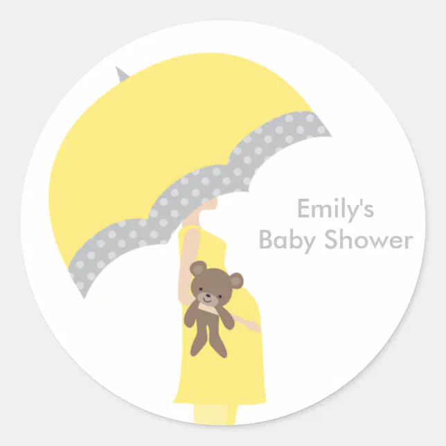 Yellow Umbrella Stickers | Zazzle