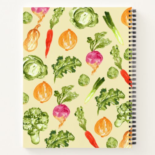 Yellow vegetable personalized recipe book | Zazzle