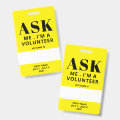 Yellow Volunteer Badge | Zazzle