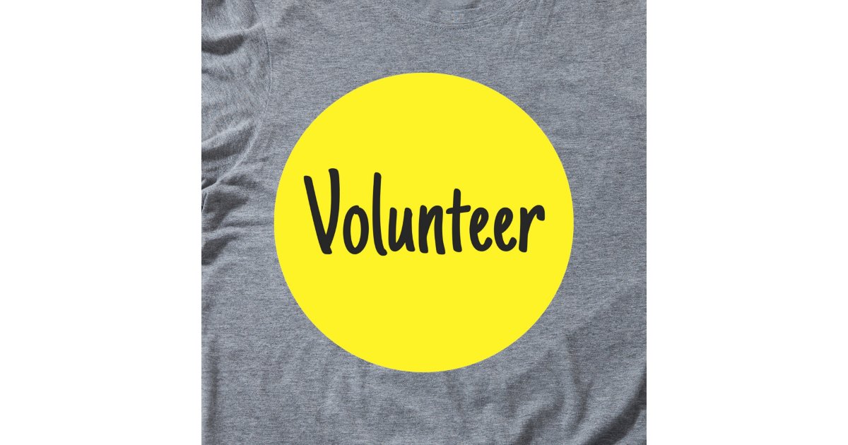 Yellow Volunteer Classic Round Sticker | Zazzle