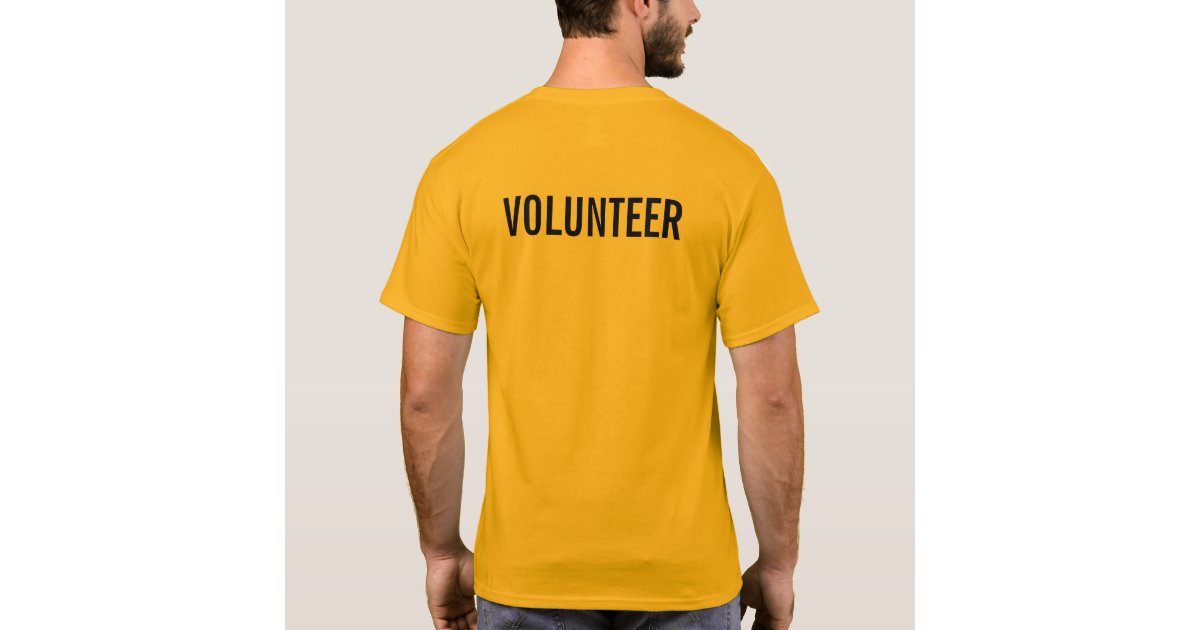 Yellow Volunteer T-Shirt | Zazzle
