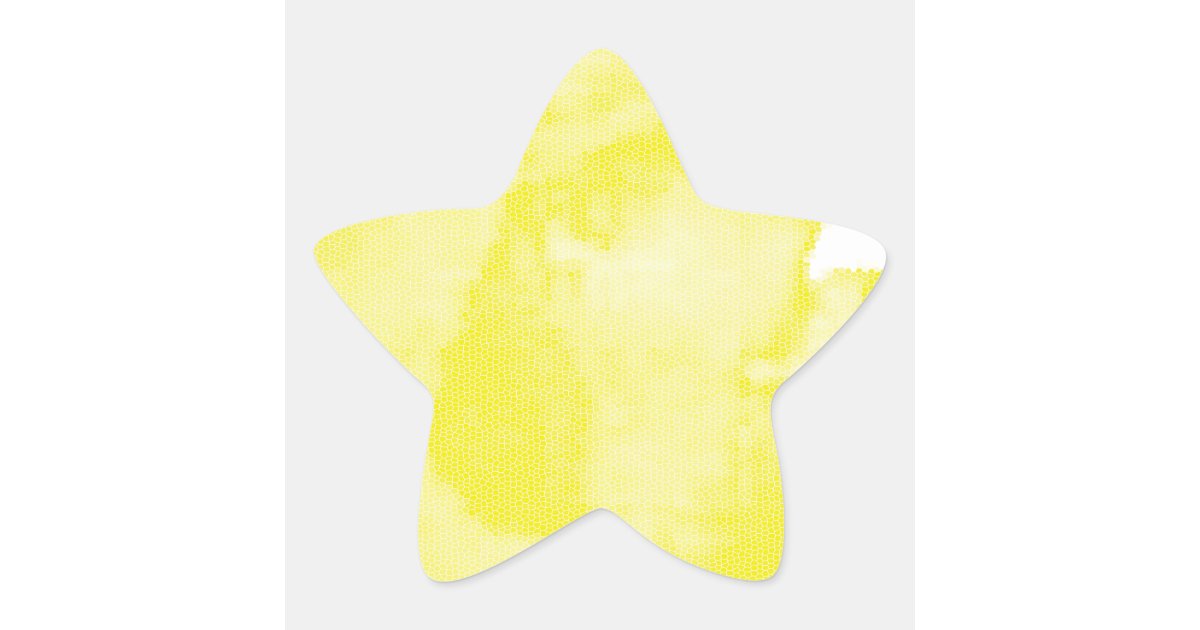 Yellow Watercolor Star Sticker | Zazzle.com