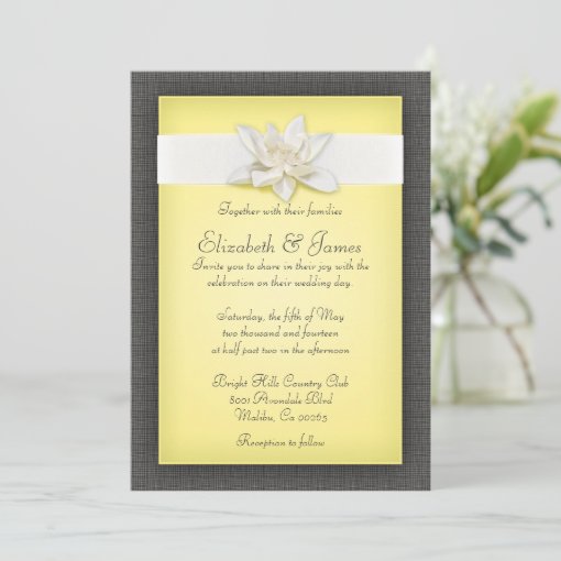 Yellow Wedding Invitations | Zazzle