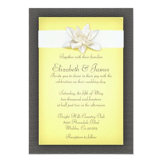 Yellow Wedding Invitations | Zazzle.com