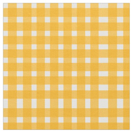 Yellow Buffalo Check Pattern Fabric | Zazzle