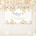 Yellow Wildflower Boho Baby Shower Welcome Banner | Zazzle