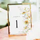 Yellow Wildflower Sunflower Wedding Table Numbers | Zazzle