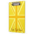 Yellow Yellow Union Jack British Flag Background Clipboard | Zazzle
