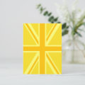 Yellow Yellow Union Jack British Flag Background Postcard | Zazzle