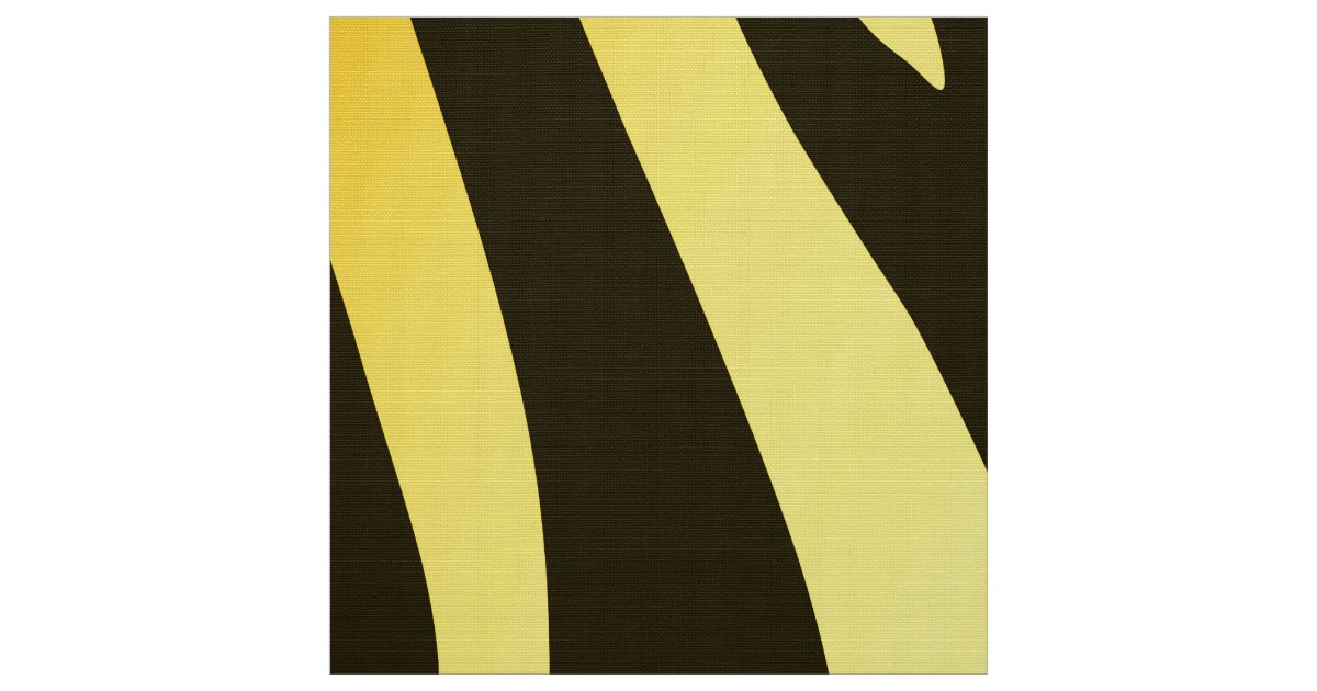 Yellow zebra animal print pattern fabric | Zazzle