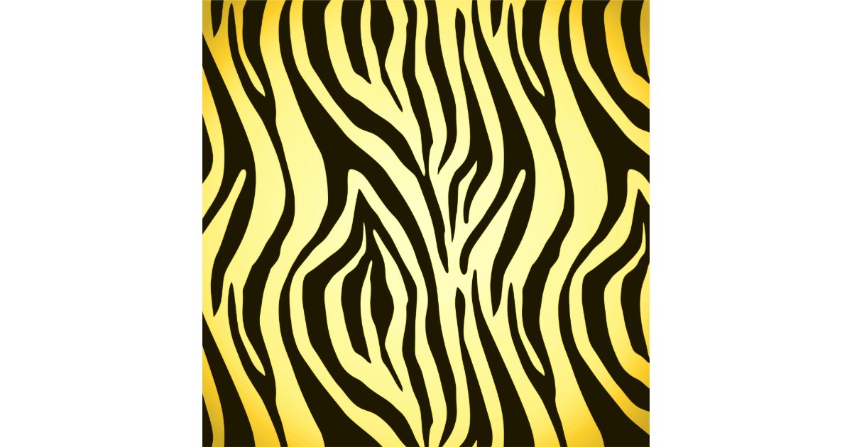 Yellow zebra animal print pattern fabric | Zazzle