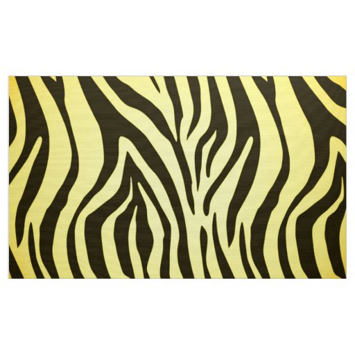 Yellow zebra animal print pattern fabric | Zazzle