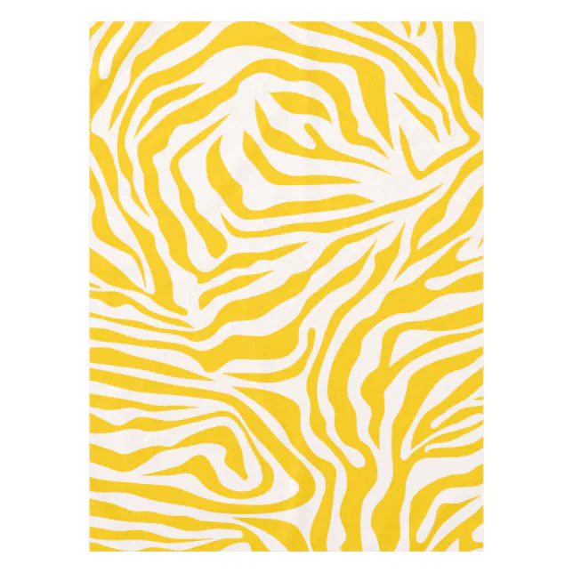 Yellow Zebra Stripes Preppy Wild Animal Print Tablecloth | Zazzle