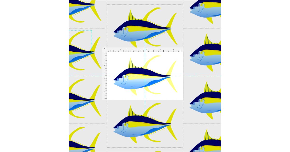 Yellowfin Tuna Fabric | Zazzle
