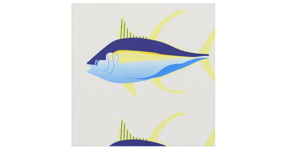 Yellowfin Tuna Fabric | Zazzle