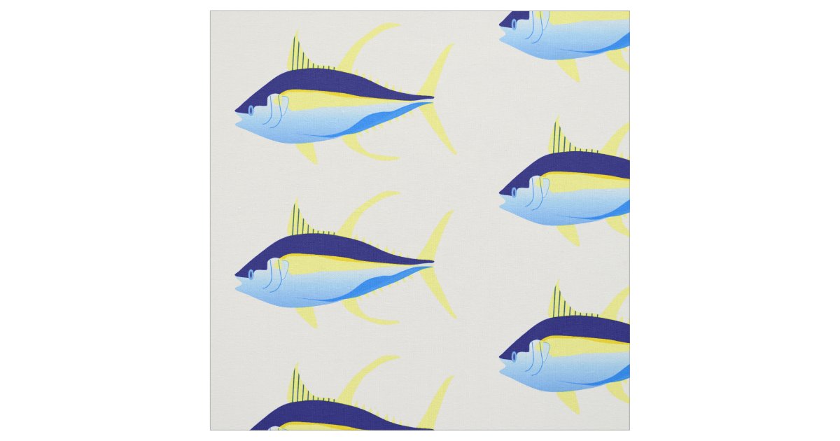 Yellowfin Tuna Fabric | Zazzle