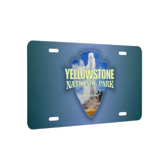 Yellowstone (arrowhead) license plate | Zazzle
