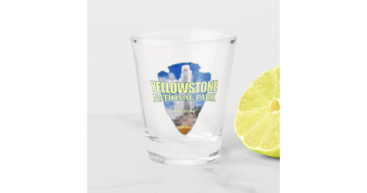 Yellowstone (arrowhead) shot glass | Zazzle