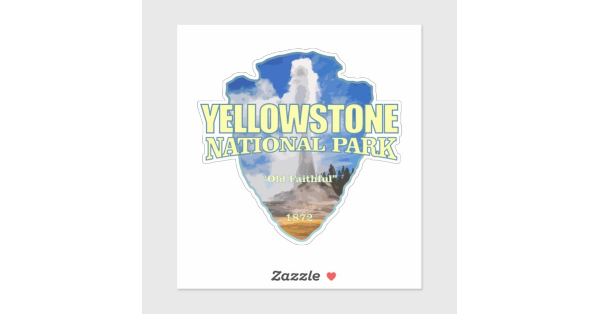 Yellowstone (arrowhead) sticker | Zazzle