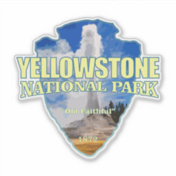 Yellowstone (arrowhead) sticker | Zazzle