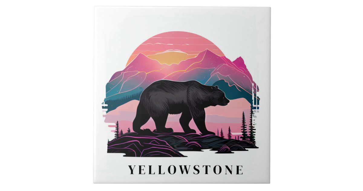 Yellowstone Bear Ceramic Tile | Zazzle