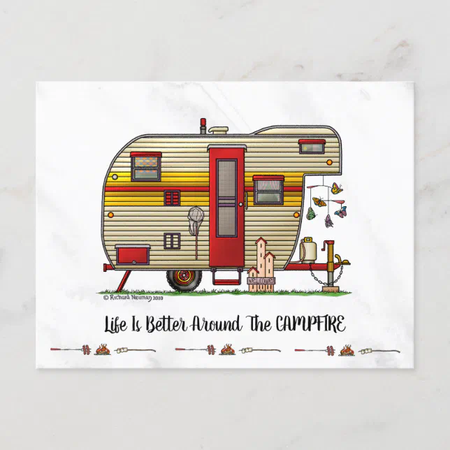 Yellowstone Camper Trailer HSH Postcard | Zazzle