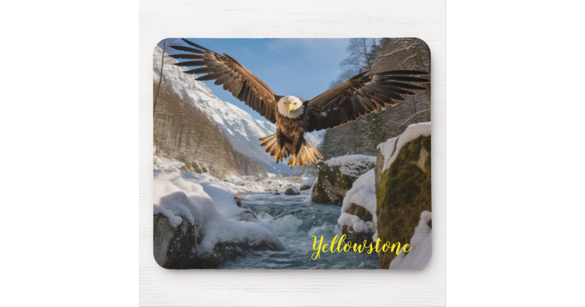 Yellowstone Eagle Mouse Pad | Zazzle