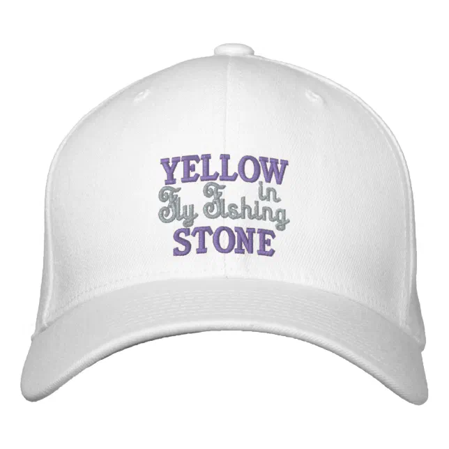 Yellowstone Fly Fishing-Embroidered Baseball Cap | Zazzle