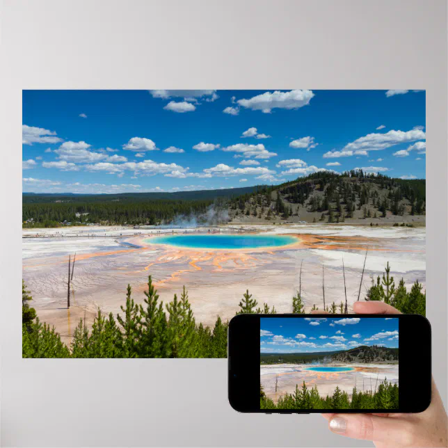 Yellowstone - Grand Prismatic spring poster | Zazzle