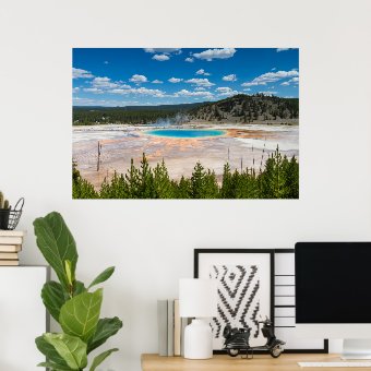 Yellowstone - Grand Prismatic spring poster | Zazzle