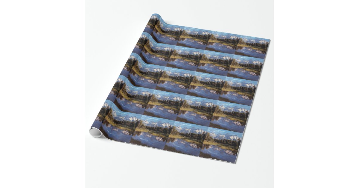 Yellowstone Grand Teton Reflections Wrapping Paper | Zazzle
