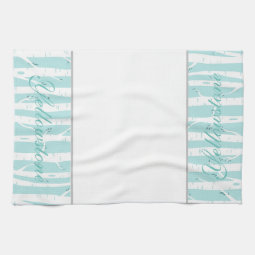 Yellowstone Kitchen Towel Aspen Trees Aqua | Zazzle