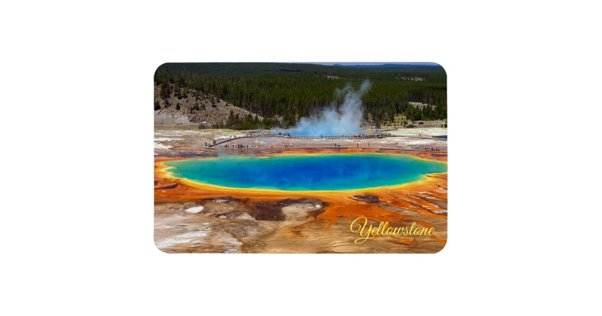 Yellowstone Magnet-Prismatic Hot Spring Magnet | Zazzle