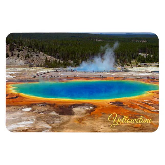 Yellowstone Magnet-Prismatic Hot Spring Magnet | Zazzle