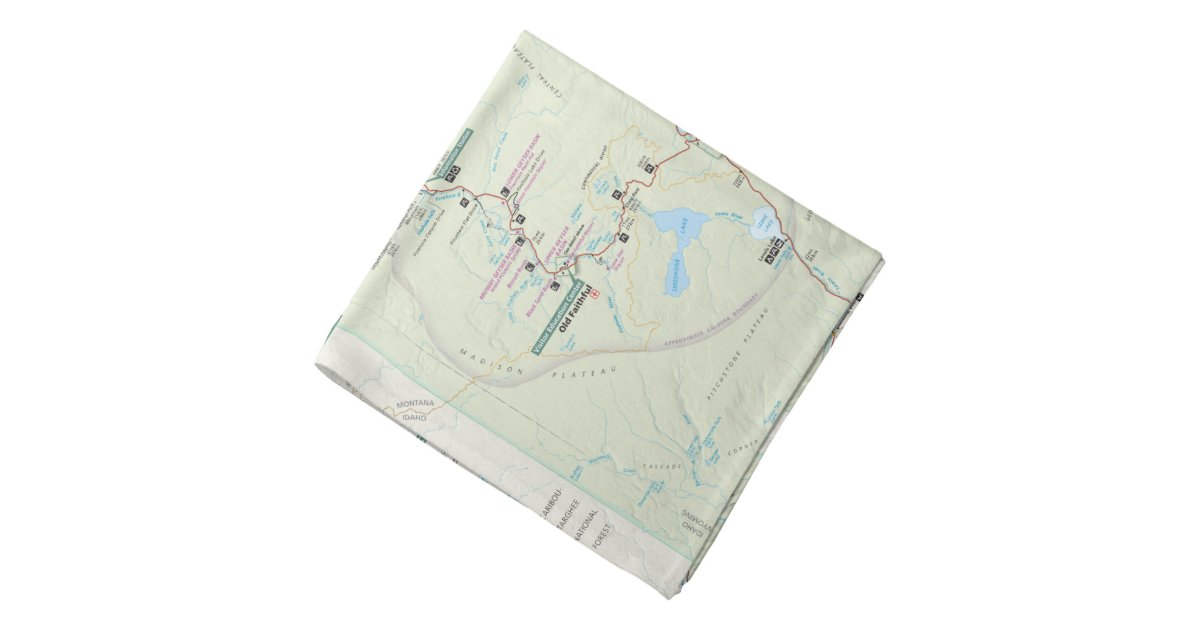Yellowstone map bandana | Zazzle.com