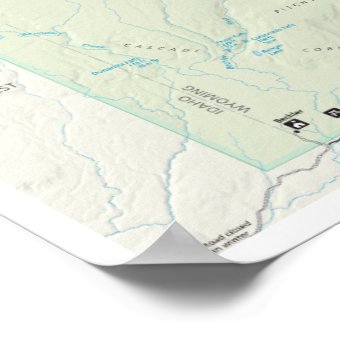 Yellowstone map poster | Zazzle