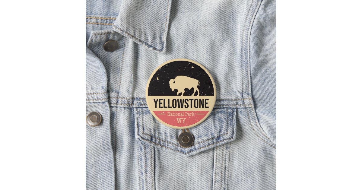 Yellowstone National Park Badge Button | Zazzle