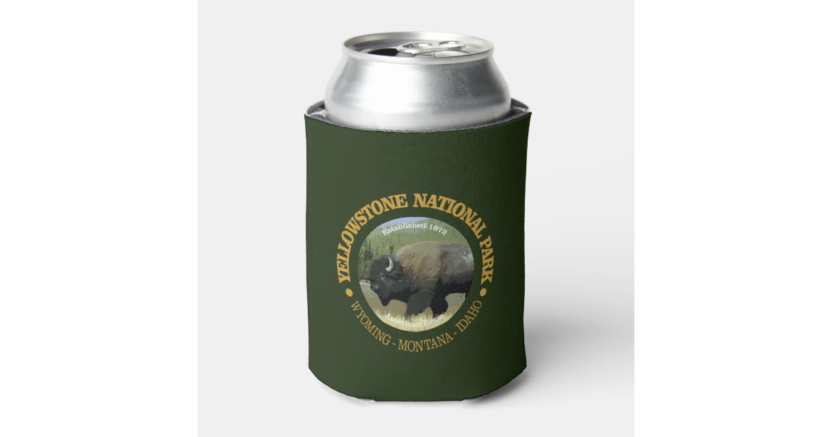 Yellowstone National Park (bison) Can Cooler | Zazzle