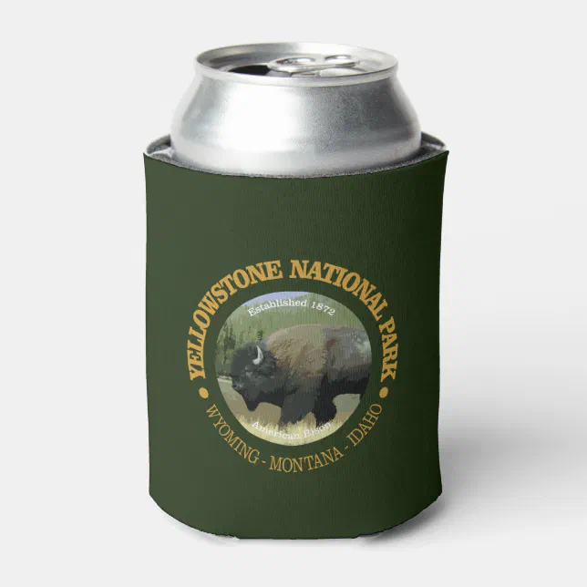Yellowstone National Park (bison) Can Cooler | Zazzle