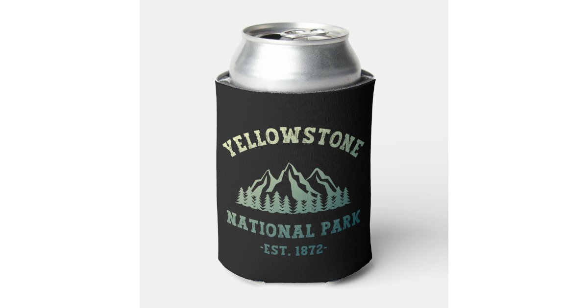 Yellowstone National Park Gradient Hiking Camping Can Cooler | Zazzle