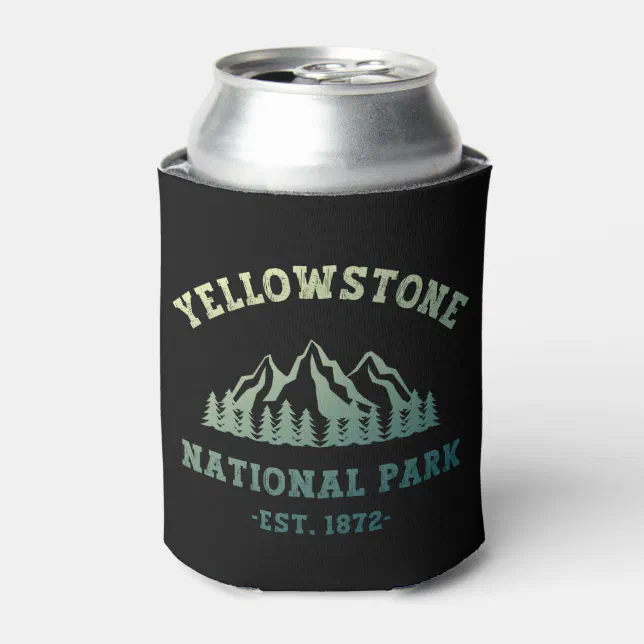 Yellowstone National Park Gradient Hiking Camping Can Cooler | Zazzle